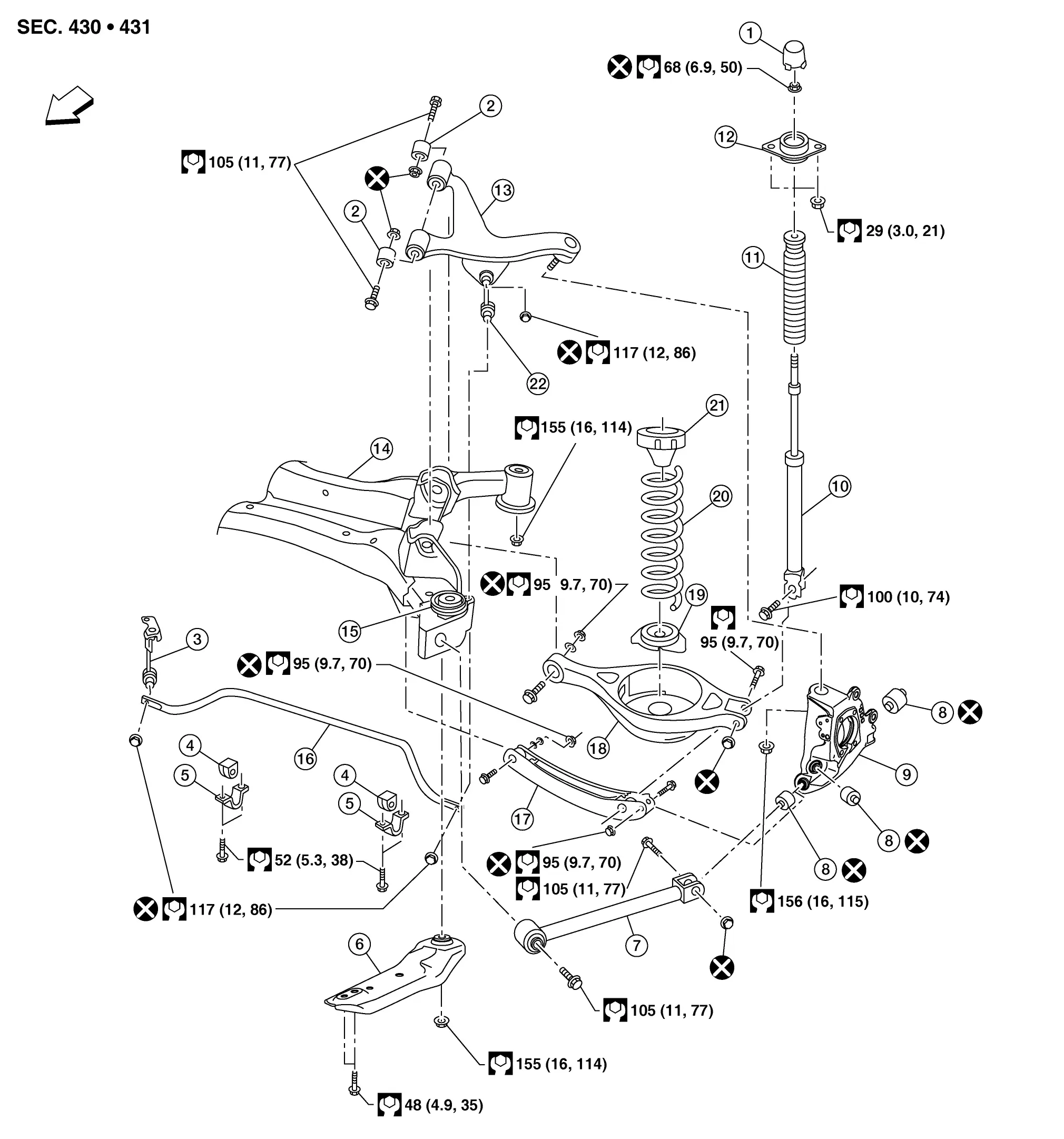 Nissan Pathfinder - Rear Suspension Member (Unit Removal and ...